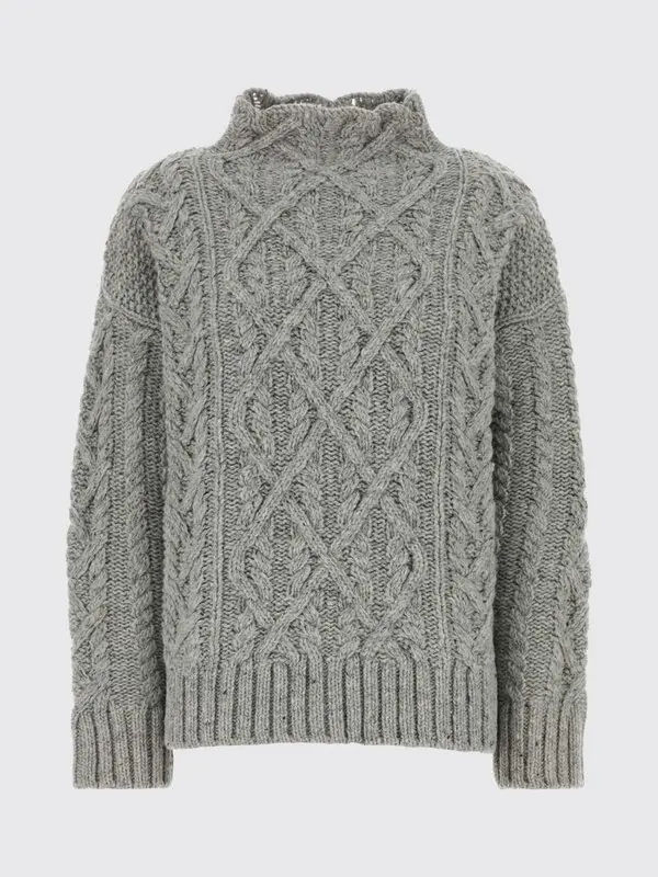 JIL SANDER Cable Knit Sweater - Grey