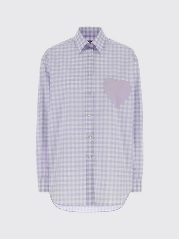 Moschino Gingham Heart Applique Shirt - Multicolor