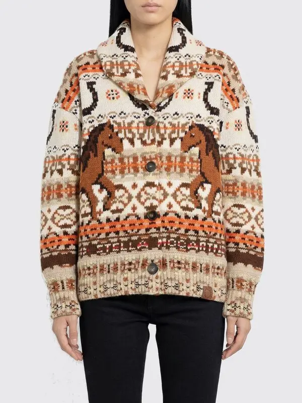 Stella McCartney Horse Print Shawl Collar Cardigan