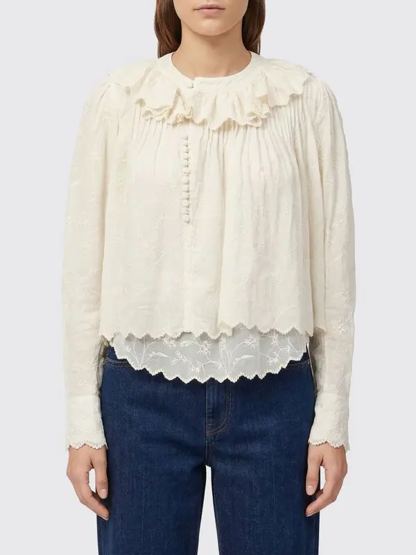 Isabel Marant Étoile Cotton And Silk Embroidered Blouse