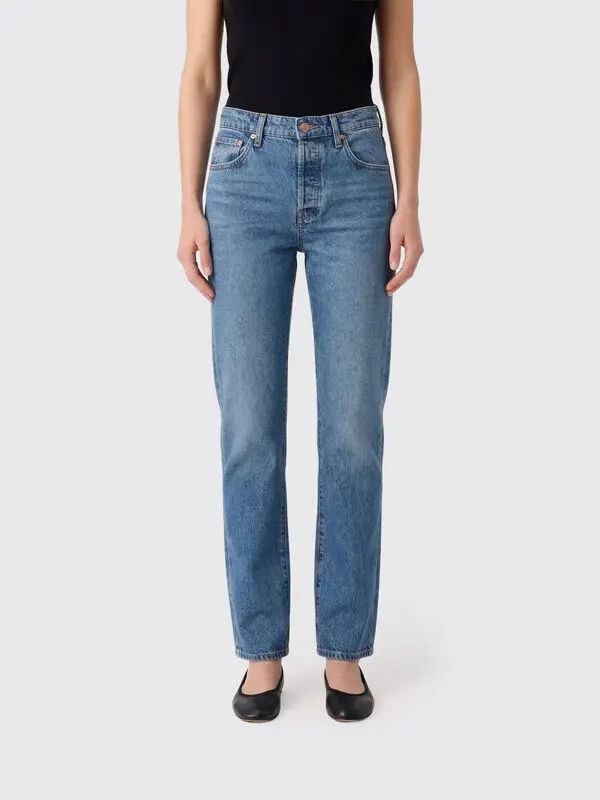 FRAME High Rise Straight Leg Jeans