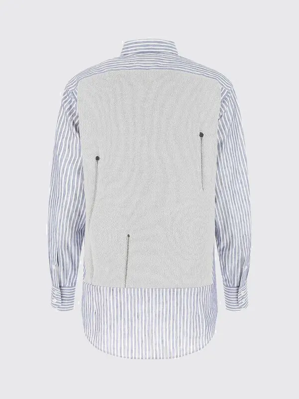 MAISON MARGIELA Striped Cotton And Linen Shirt With Faux Vest