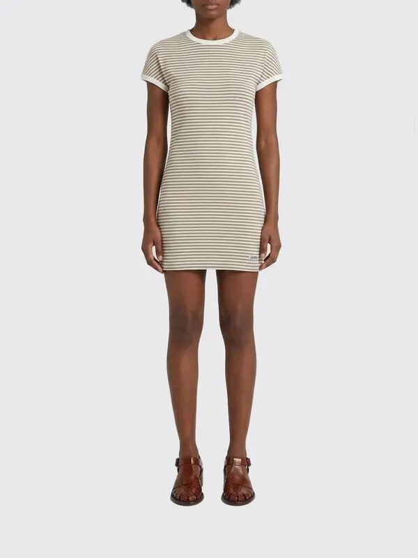 MAISON MARGIELA Striped Cotton Dress - Yellow