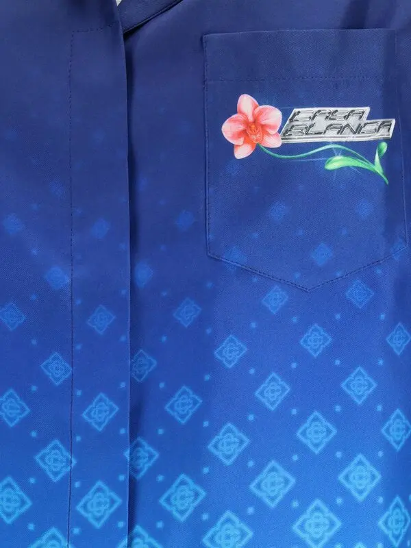 Casablanca Silk Graphic Print Shirt