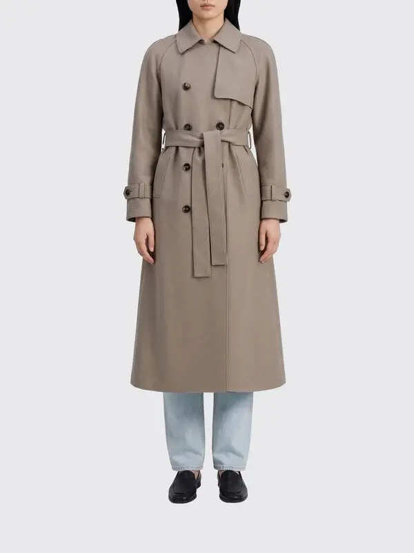 Harris Wharf London Double-breasted Virgin Wool Trench Coat