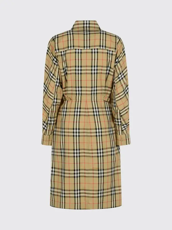 Burberry Checkered Shirt Dress - Sand