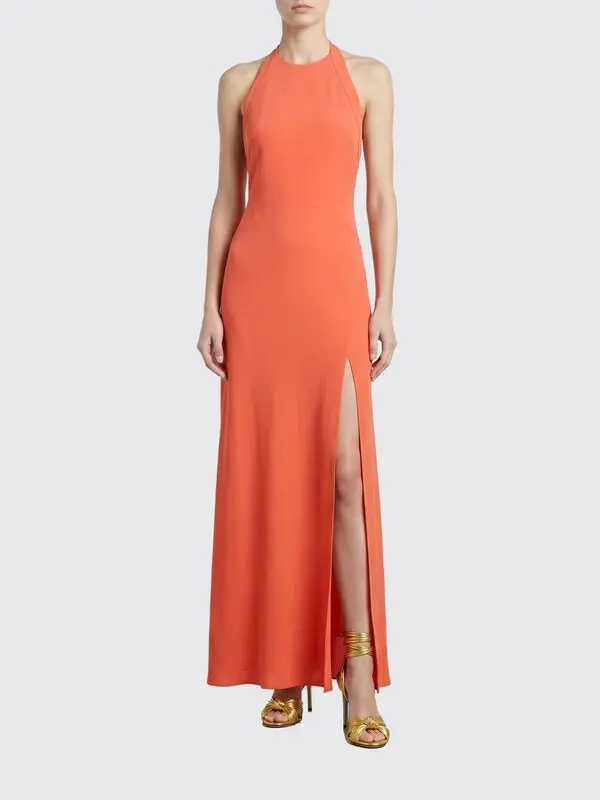Blumarine Maxi Dress With Halterneck And Slit