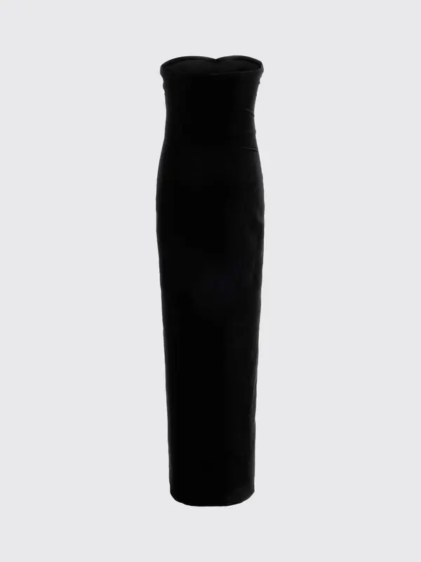Alessandra Rich Viscose And Silk Dress With Bows - Black
