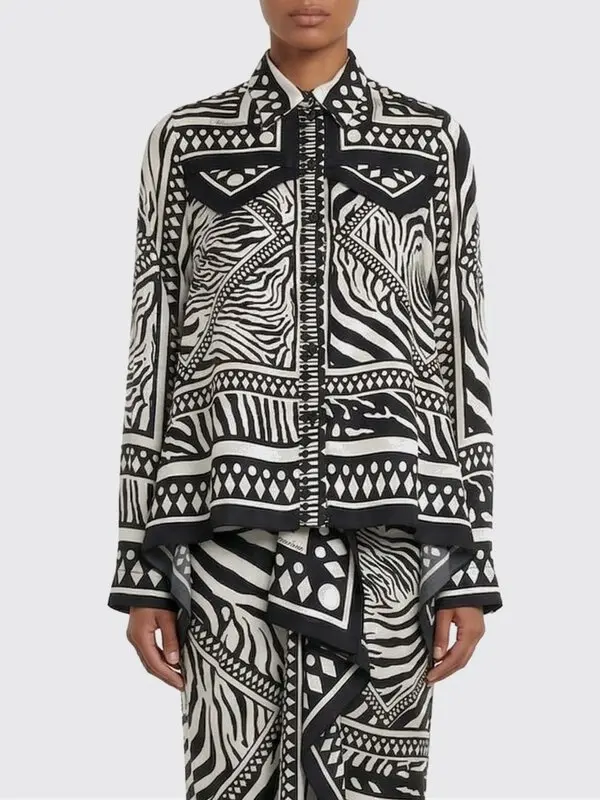 Blumarine Floral Print Shirt - White