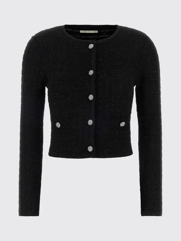 Alessandra Rich Cropped Button-detailed Sweater