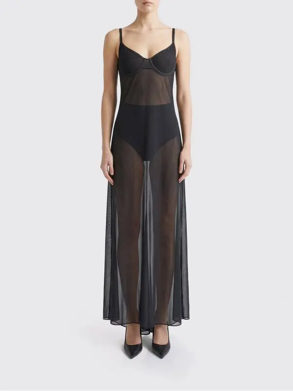 Balenciaga Sheer Maxi Dress - Black