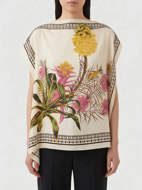 Blumarine Floral Print Asymmetrical Top