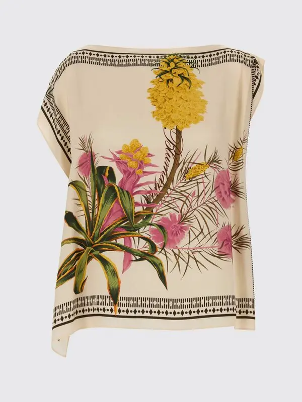 Blumarine Floral Print Asymmetrical Top