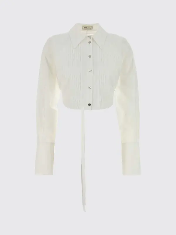 Blumarine Cotton Poplin Cropped Shirt