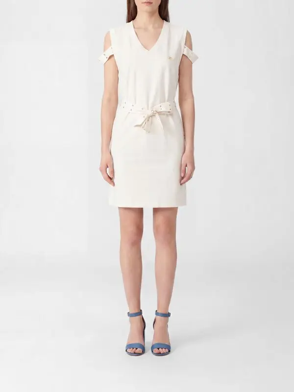 Liu Jo Dress With Eyelet Detail - White