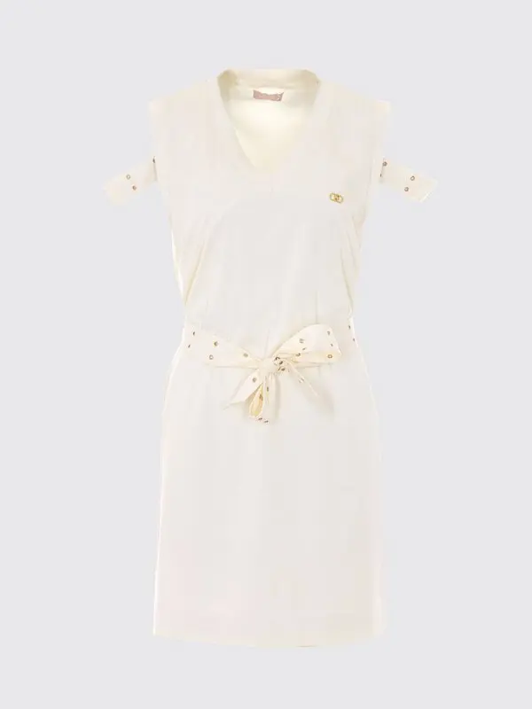 Liu Jo Dress With Eyelet Detail - White