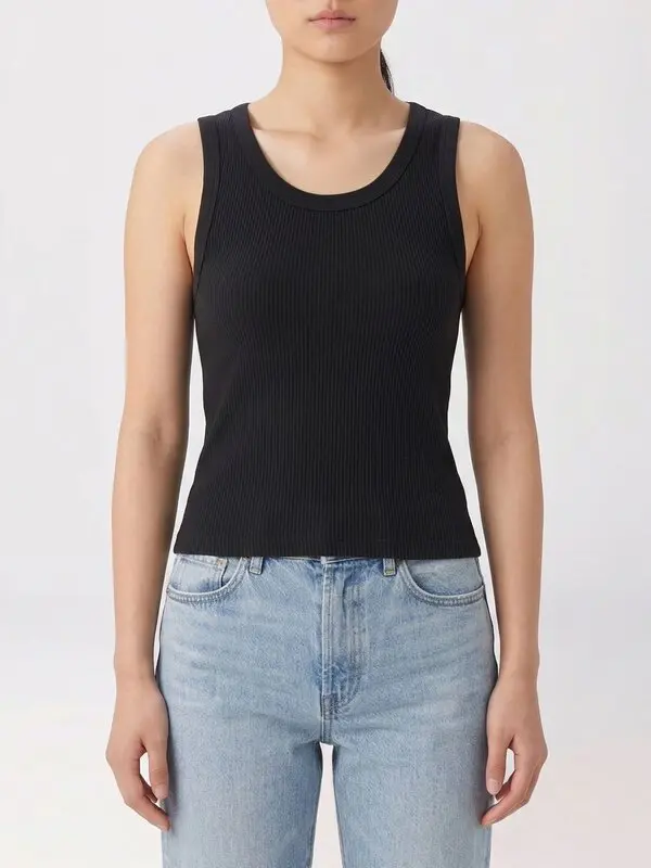AGOLDE Ribbed Tank Top - Black