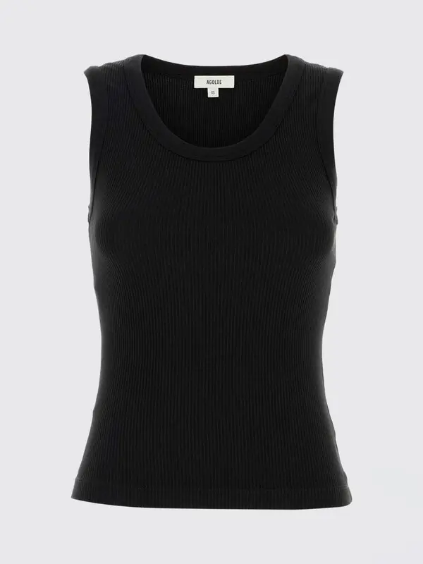 AGOLDE Ribbed Tank Top - Black