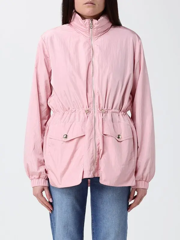 Liu Jo Lightweight Polyester Parka With Drawstring Waist - Pink