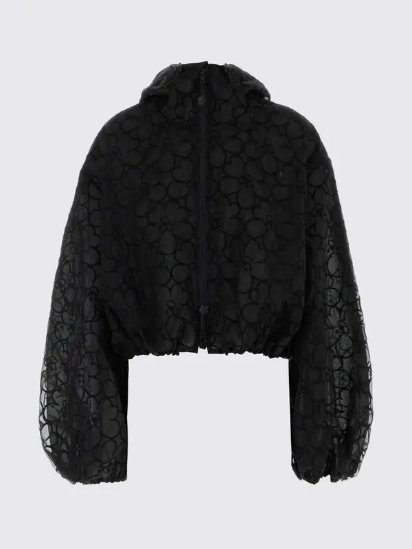 Cecilie Bahnsen Floral Cotton Blend Windbreaker Jacket - Black
