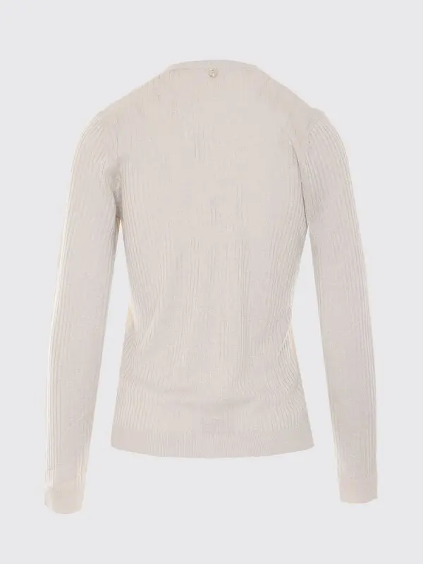 Liu Jo Viscose Blend Knit Polo Shirt - Beige