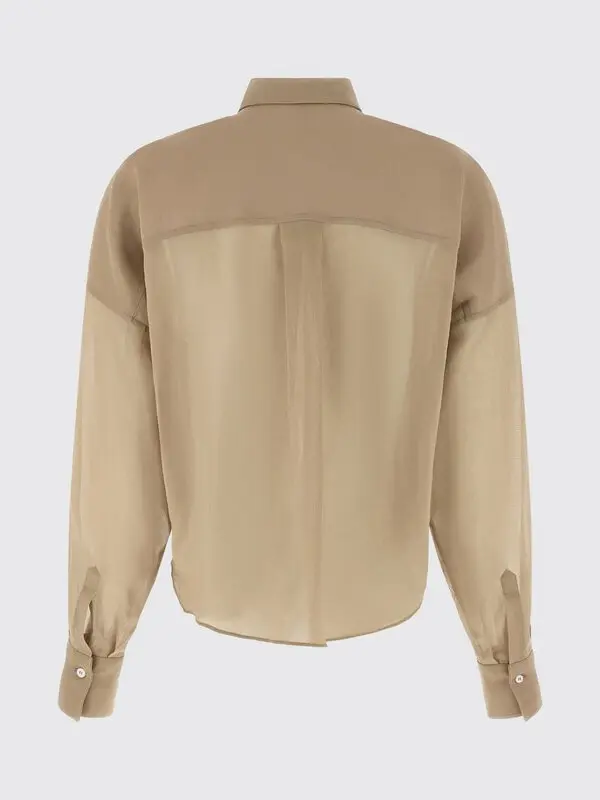 Brunello Cucinelli Draped Shirt - Brown