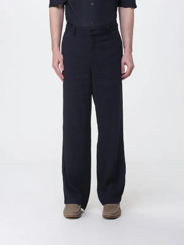 Barena Venezia Herringbone Wide-leg Trousers - Navy