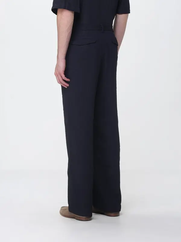 Barena Venezia Herringbone Wide-leg Trousers - Navy