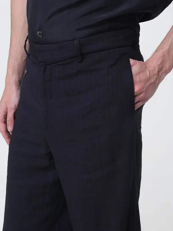 Barena Venezia Herringbone Wide-leg Trousers - Navy