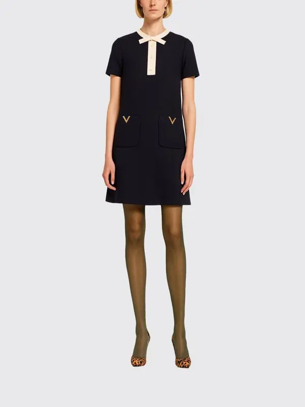 Valentino Garavani Vlogo Wool And Silk Mini Dress