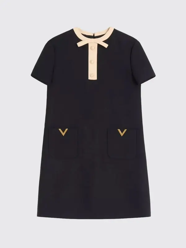 Valentino Garavani Vlogo Wool And Silk Mini Dress