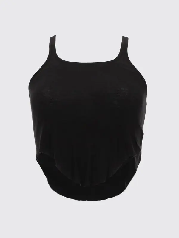 Rick Owens Cotton Cropped Top - Black