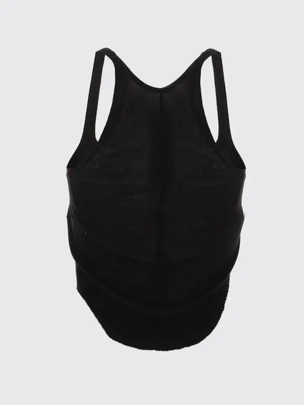Rick Owens Cotton Cropped Top - Black