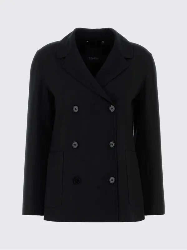 Max Mara Double Breasted Coat - Black