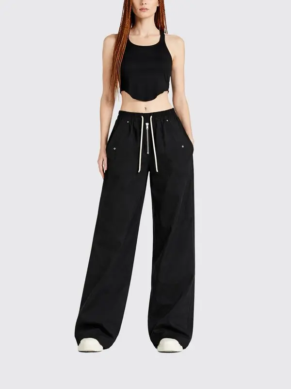 Rick Owens Cotton Geth Belas Trousers - Black