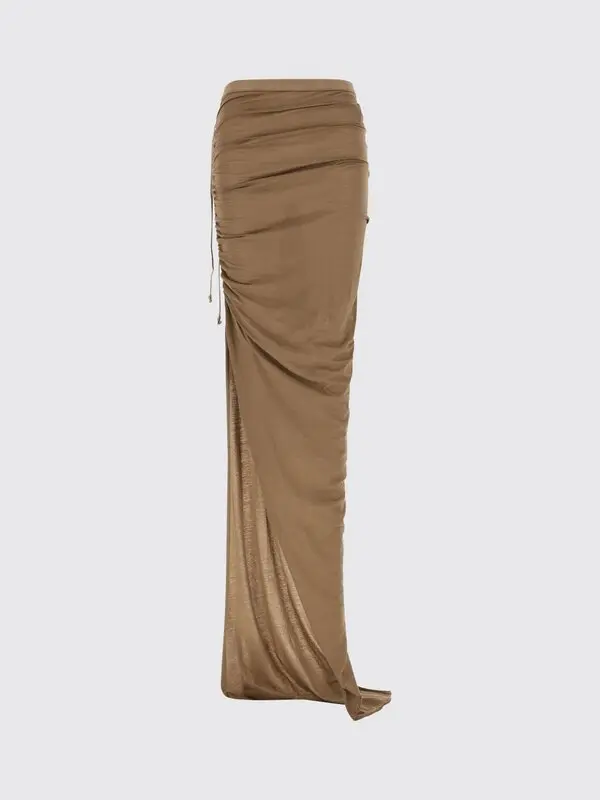 Rick Owens Long Cotton Jersey Skirt