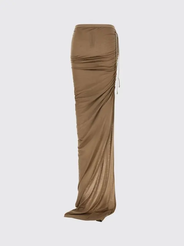 Rick Owens Long Cotton Jersey Skirt