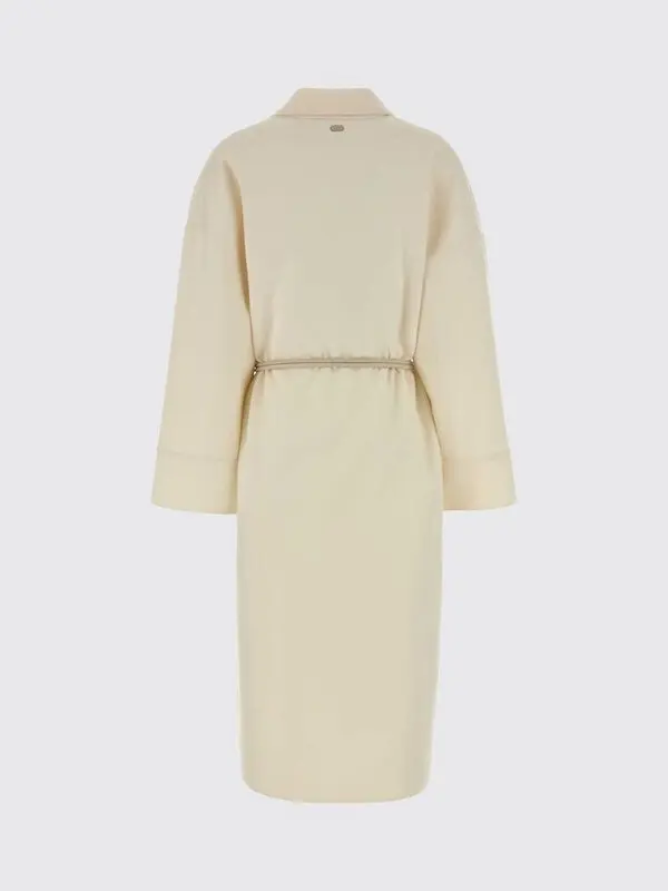 Agnona Wool And Cashmere Long Coat - White