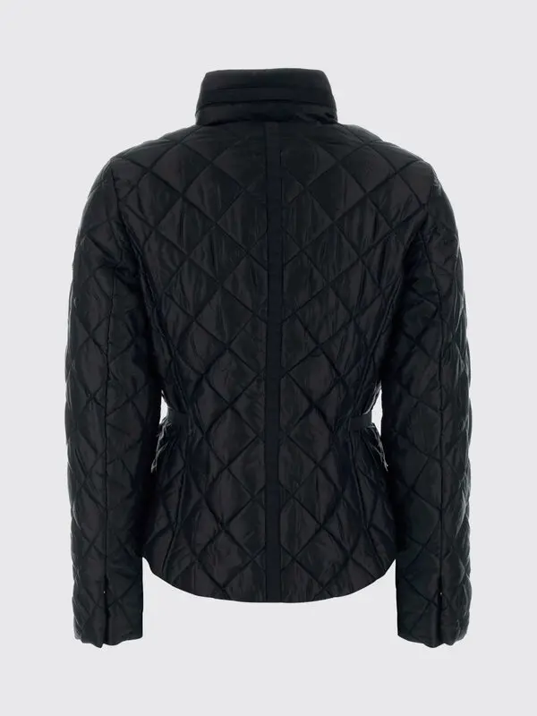 Michael Kors Quilted Jacket With Stand Collar And Drawstring Waist - Black