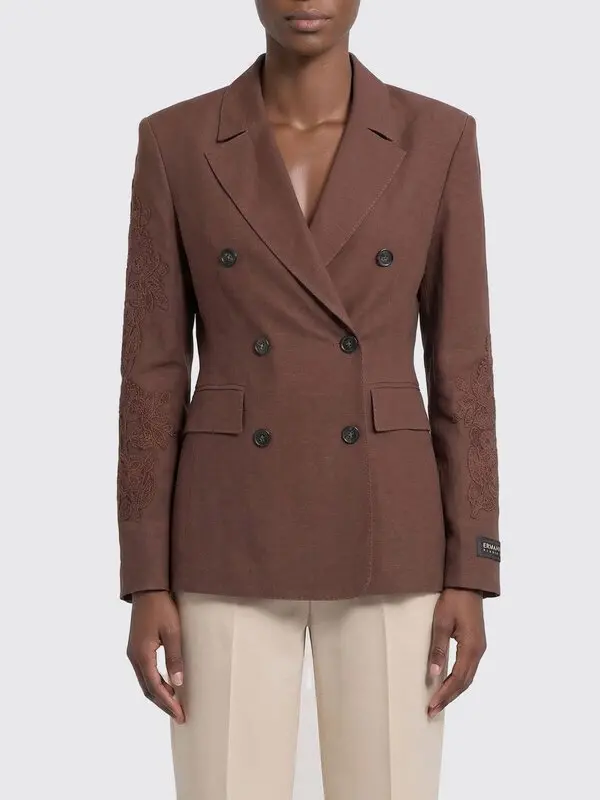 ERMANNO FIRENZE Double Breasted Jacket - Dark