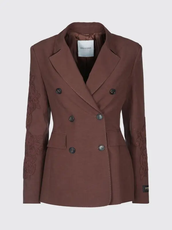ERMANNO FIRENZE Double Breasted Jacket - Dark