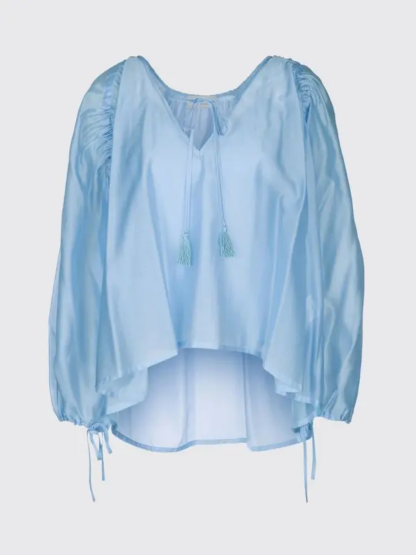 ERMANNO FIRENZE V-neck Blouse With Tassel Detail