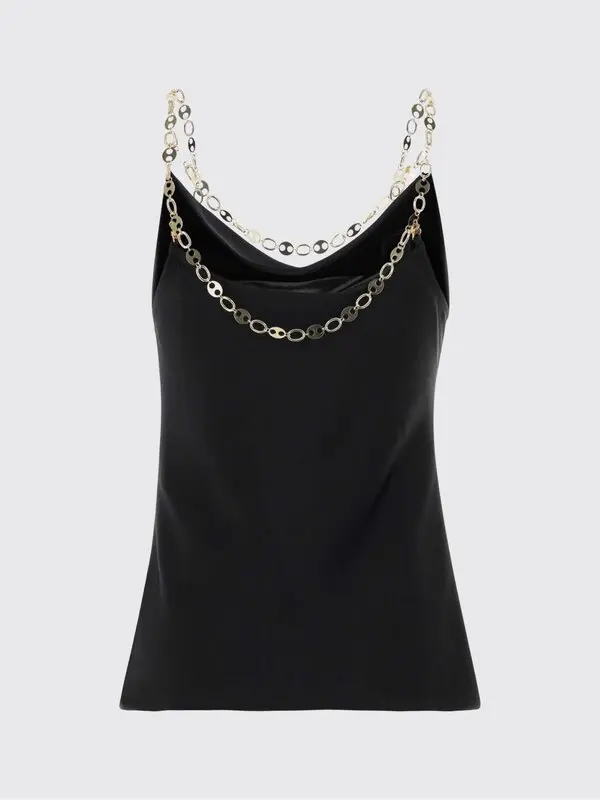 Rabanne Chain Detail Cowl Neck Top
