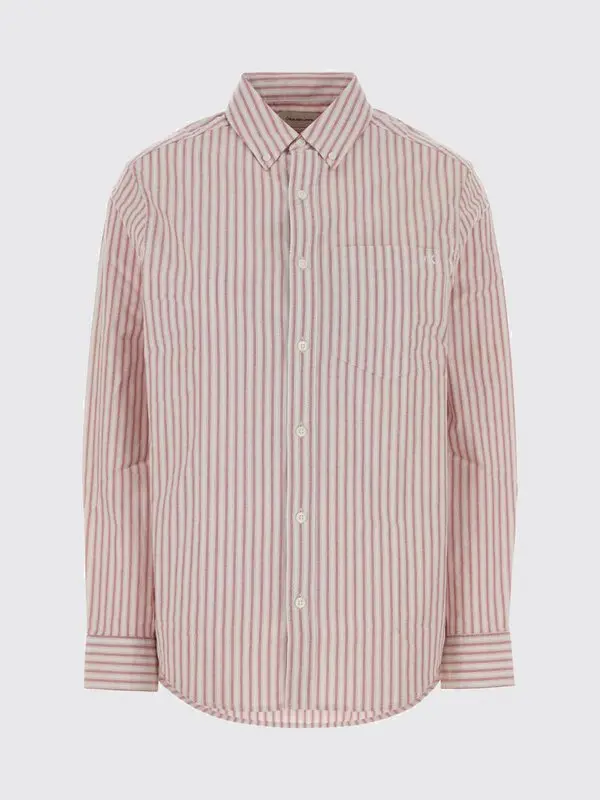 Calvin Klein Striped Stretch Cotton Shirt - Pink