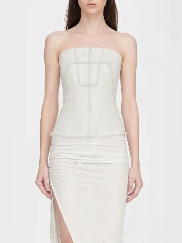 Rick Owens Draped Corset Top - Grey