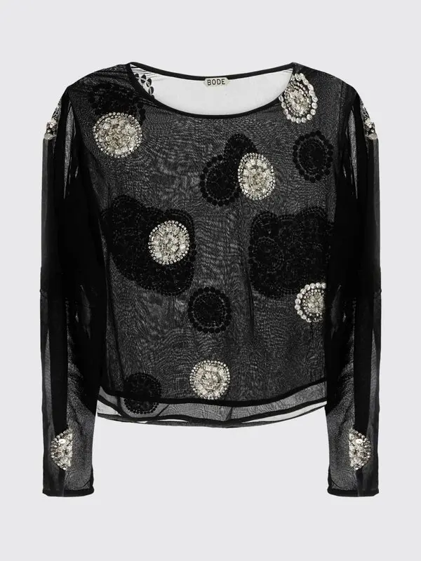 BODE Embellished Sheer Top