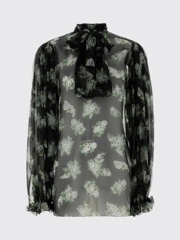 Dolce & Gabbana Printed Silk Chiffon Blouse