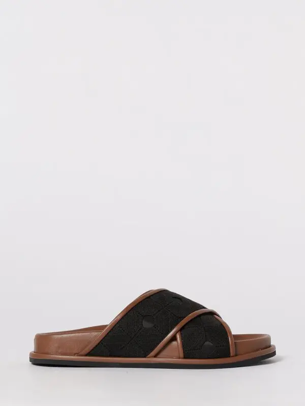 Max Mara Canvas And Leather Sandals