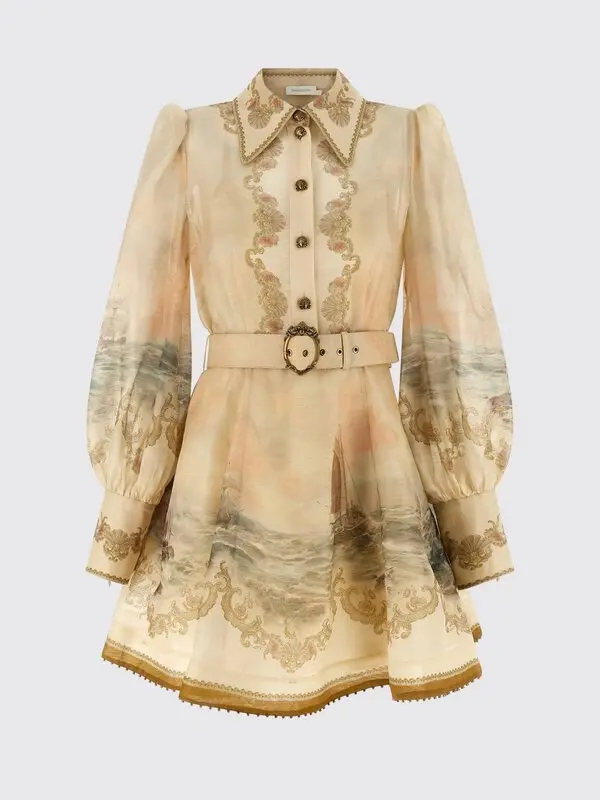 Zimmermann Printed Shirt Dress - Yellow