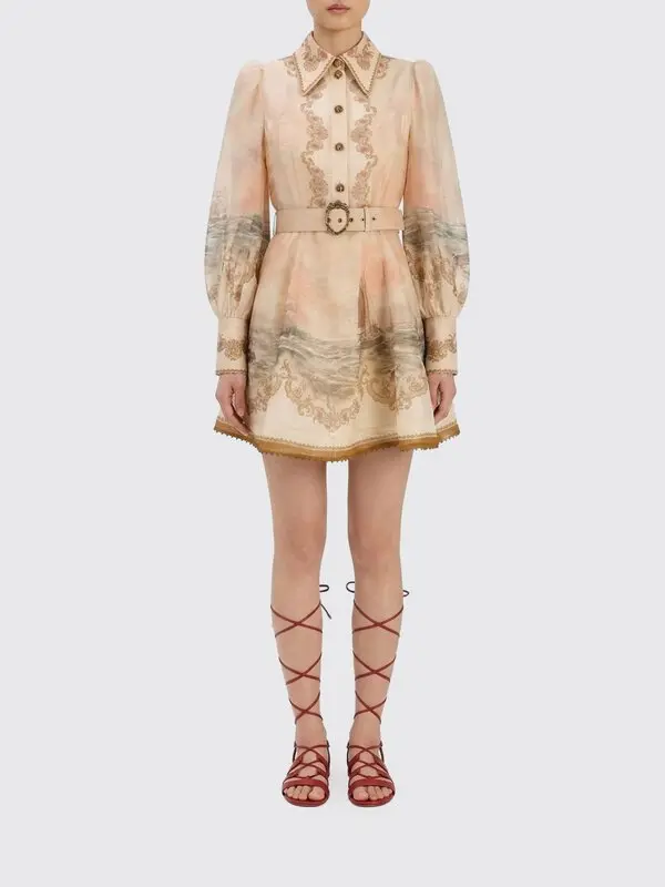 Zimmermann Printed Shirt Dress - Yellow